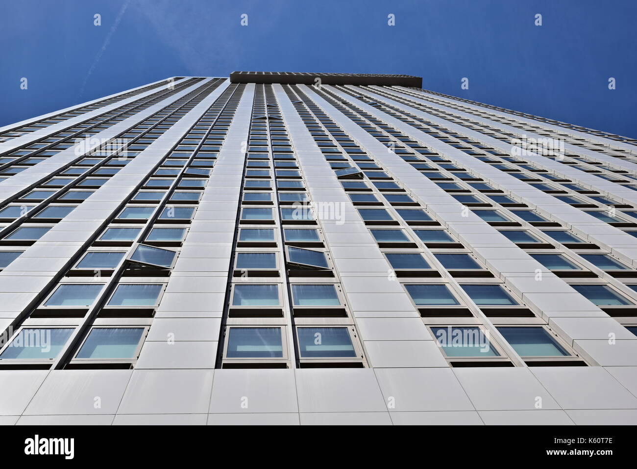 skyscrapers perspective photograph looking up from ground level Stock ...