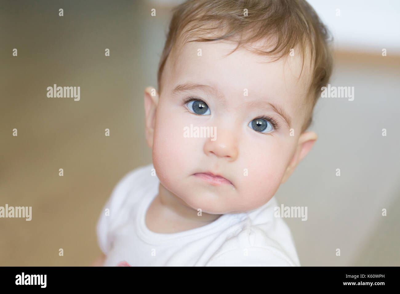 Close up portrait of a beautiful little baby Stock Photo - Alamy