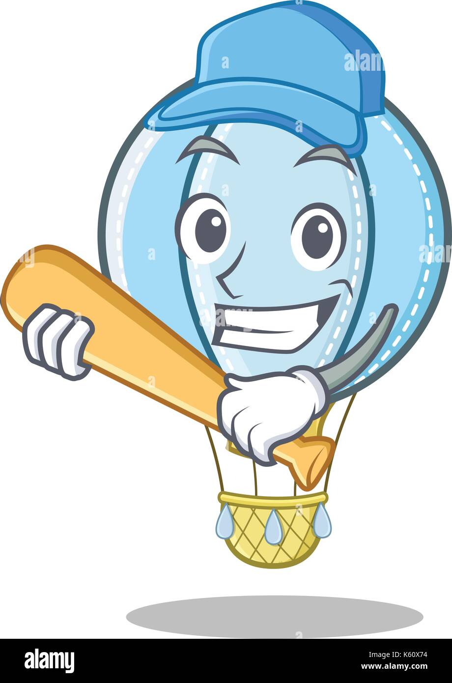 Playing baseball air balloon character cartoon Stock Vector Image & Art ...