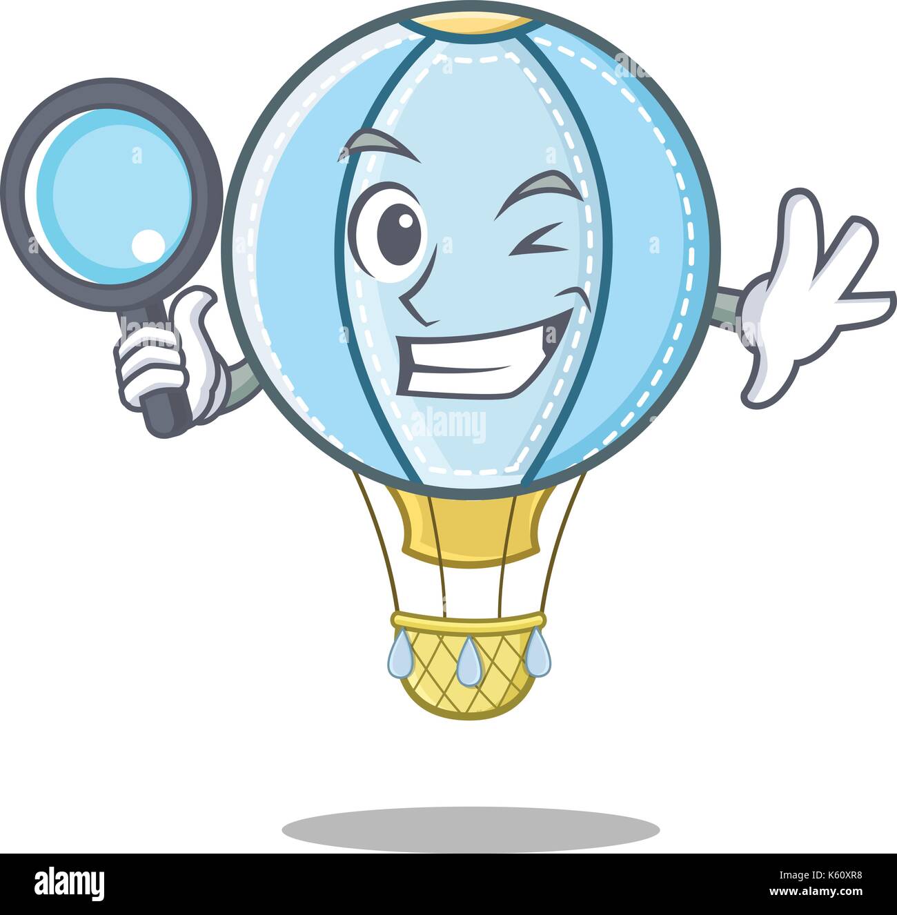 Detective air balloon character cartoon Stock Vector Image & Art - Alamy