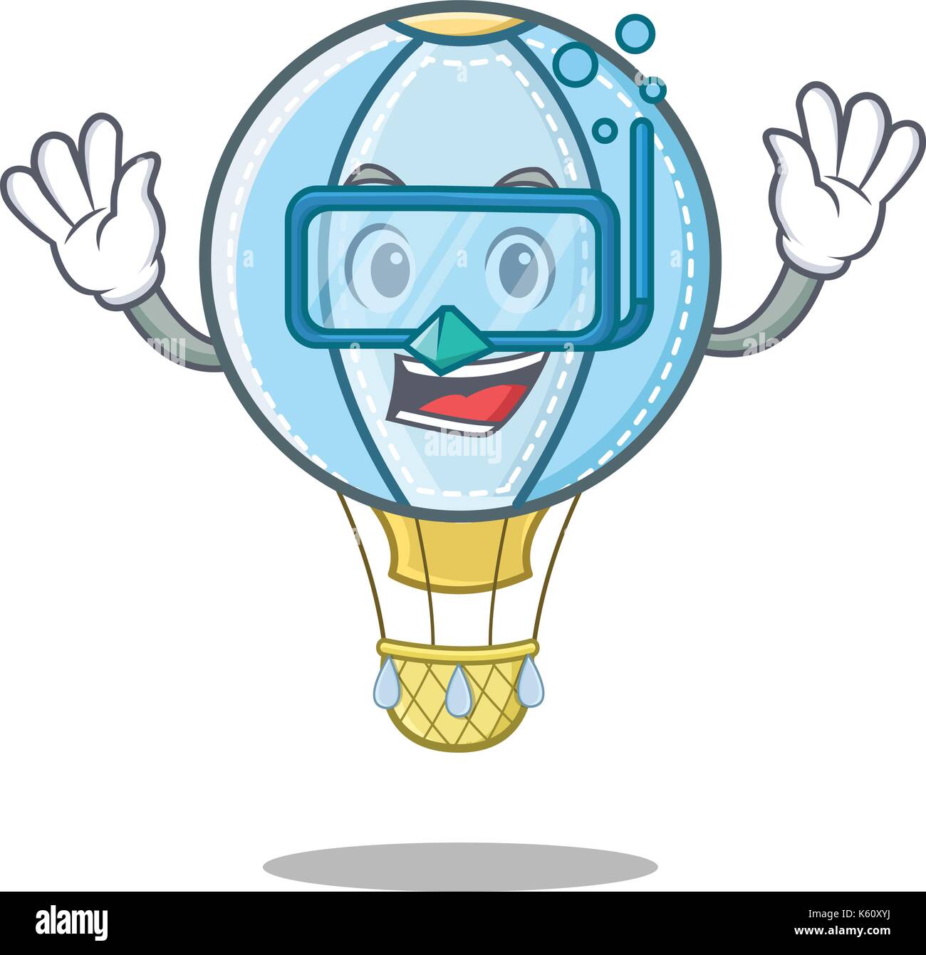 Diving air balloon character cartoon Stock Vector Image & Art - Alamy