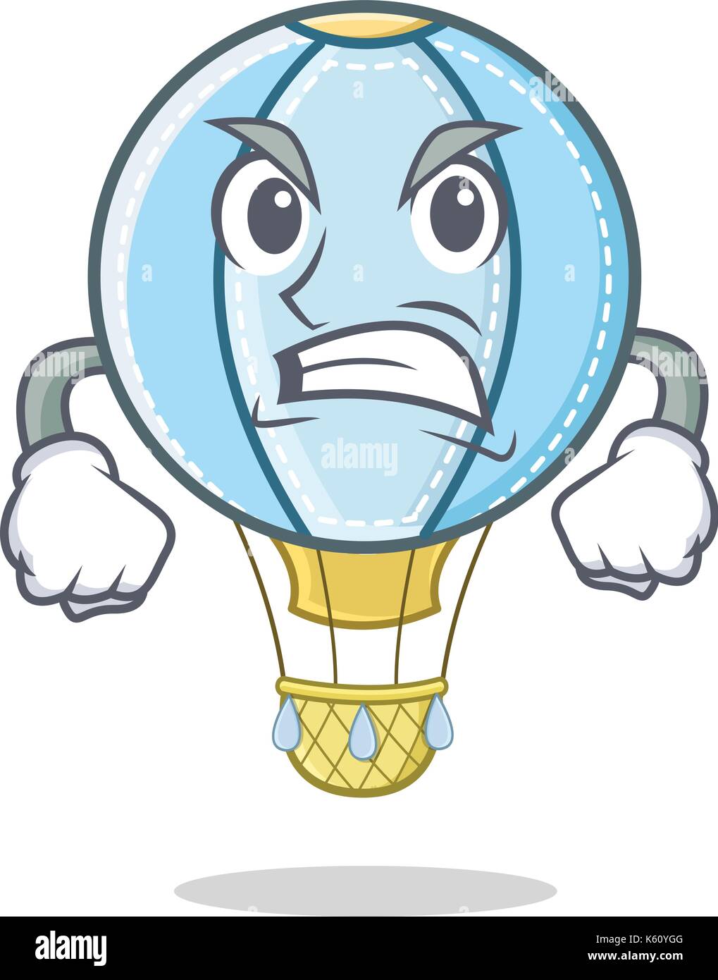 Angry air balloon character cartoon Stock Vector Image & Art - Alamy