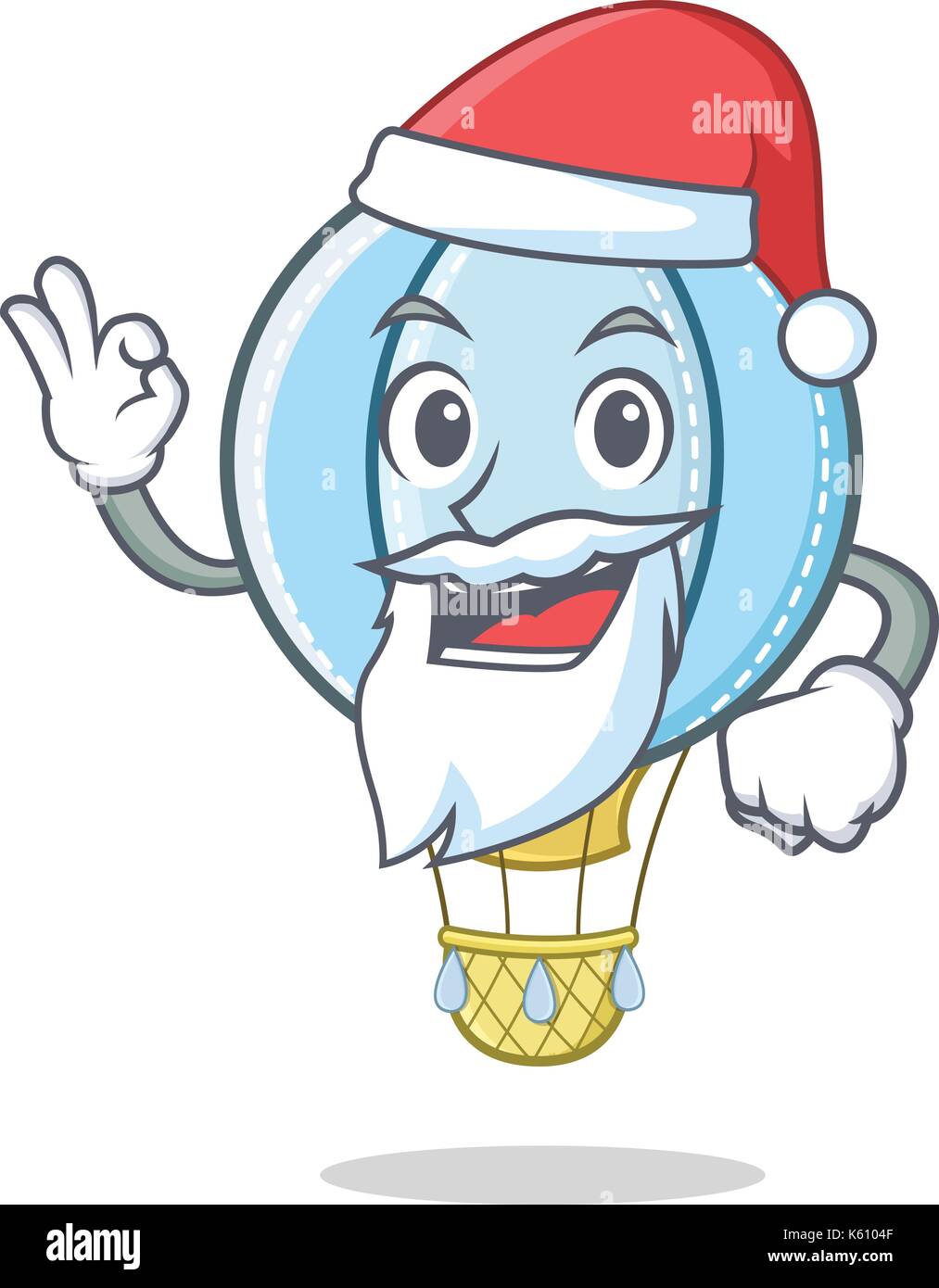 Santa air balloon character cartoon Stock Vector Image & Art - Alamy