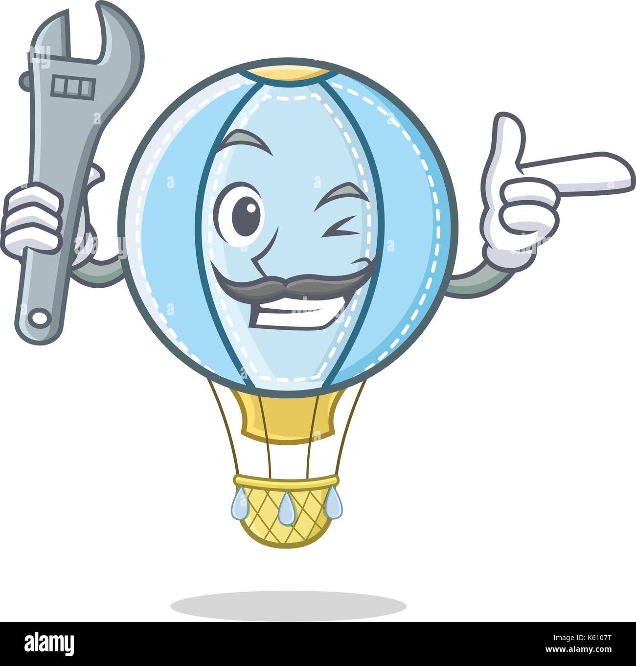 Mechanic air balloon character cartoon Stock Vector Image & Art - Alamy