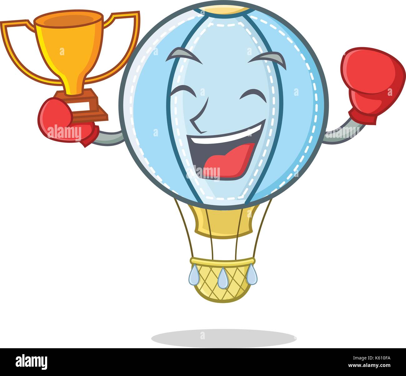 Boxing winner air balloon character cartoon Stock Vector Image & Art ...