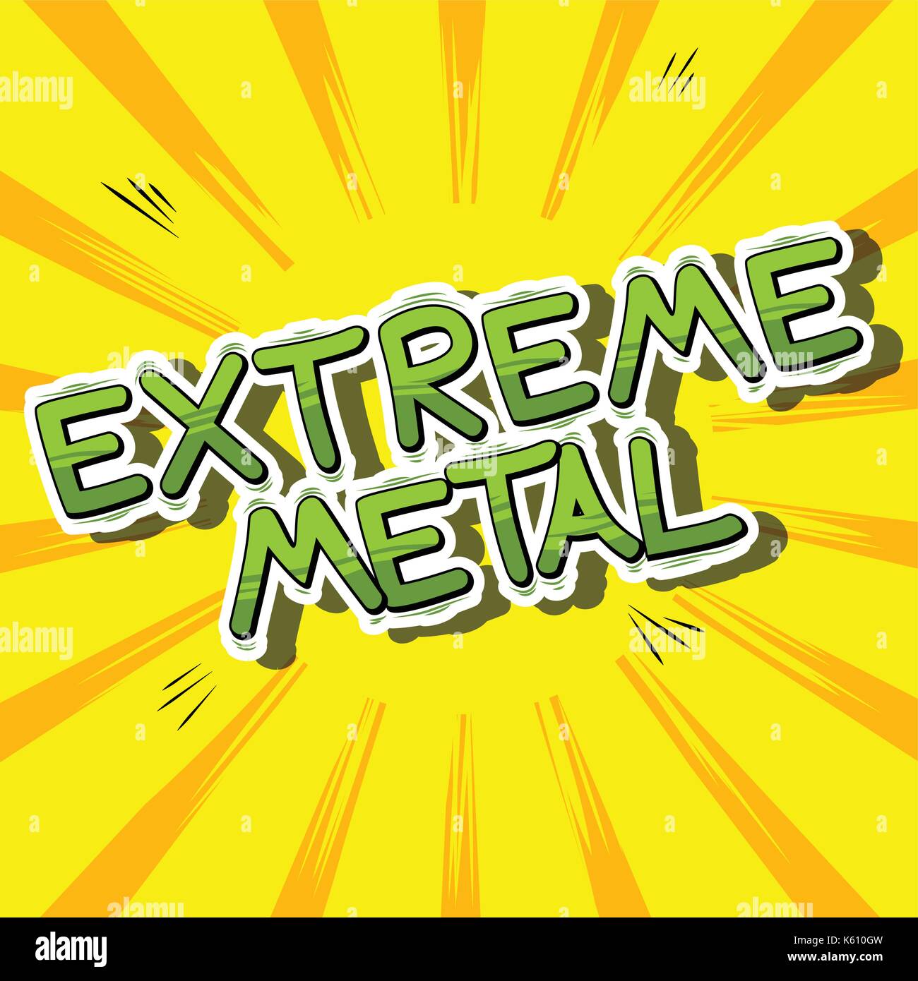 Extreme Metal - Comic book word on abstract background Stock Vector ...