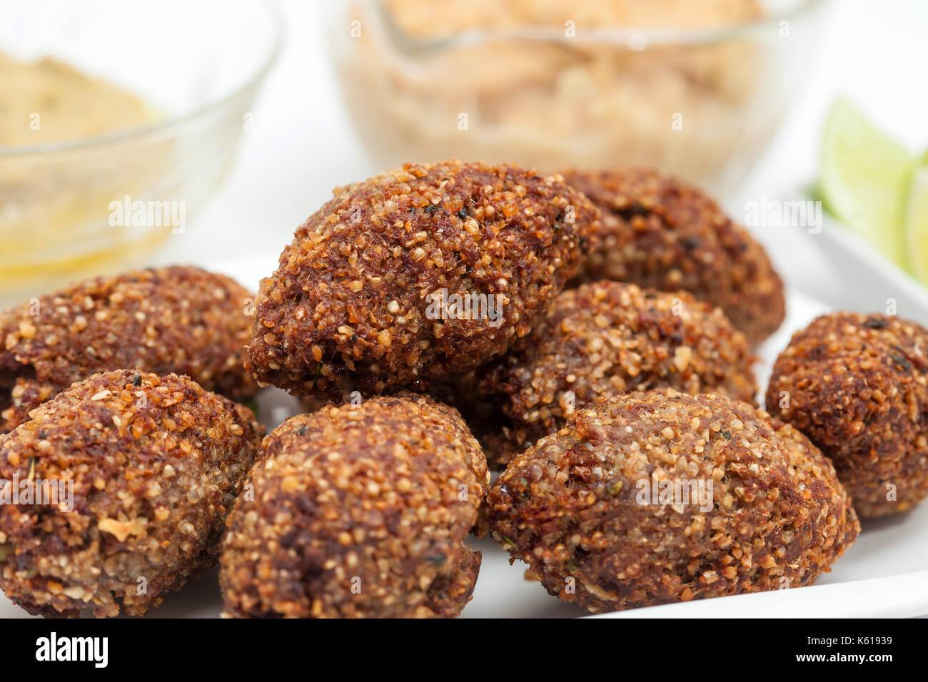 Step by step Levantine cuisine kibbeh preparation : Ready fried kibbeh ...