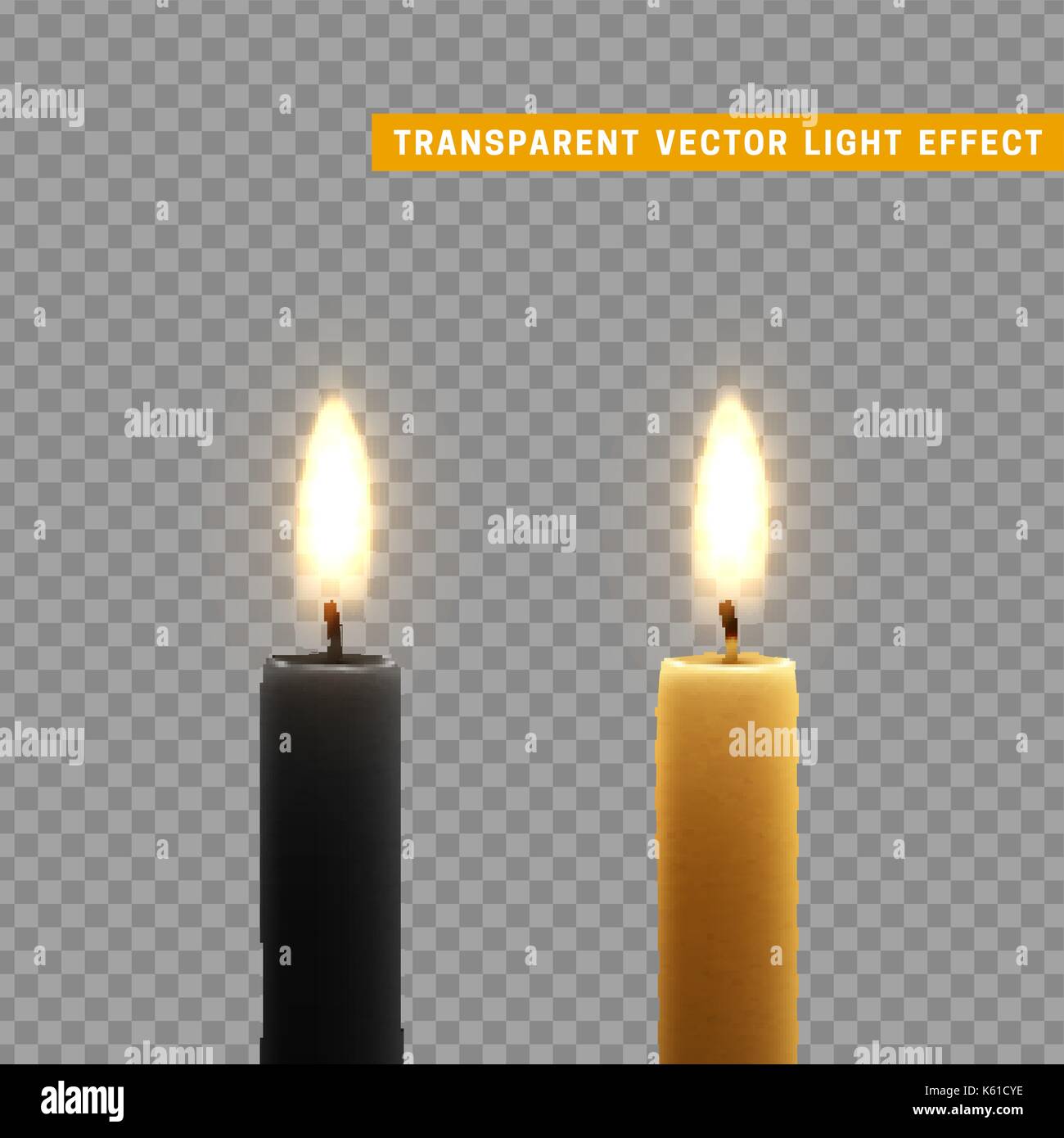 Fire candles on christmas Stock Vector Images - Alamy