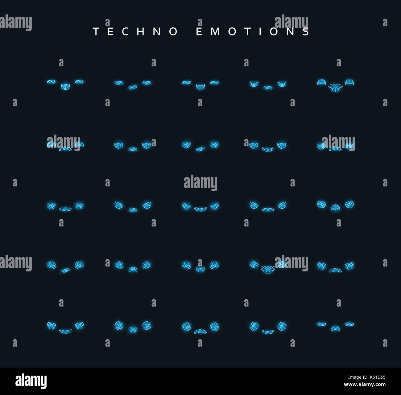 Set techno emotions to create characters Stock Vector Image & Art - Alamy