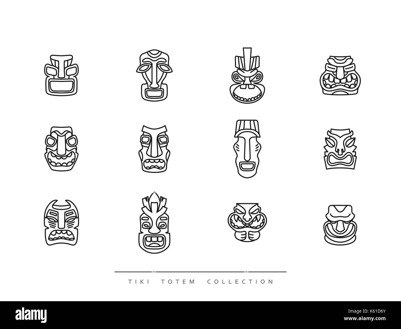 Aztec tiki idol icon Cut Out Stock Images & Pictures - Alamy