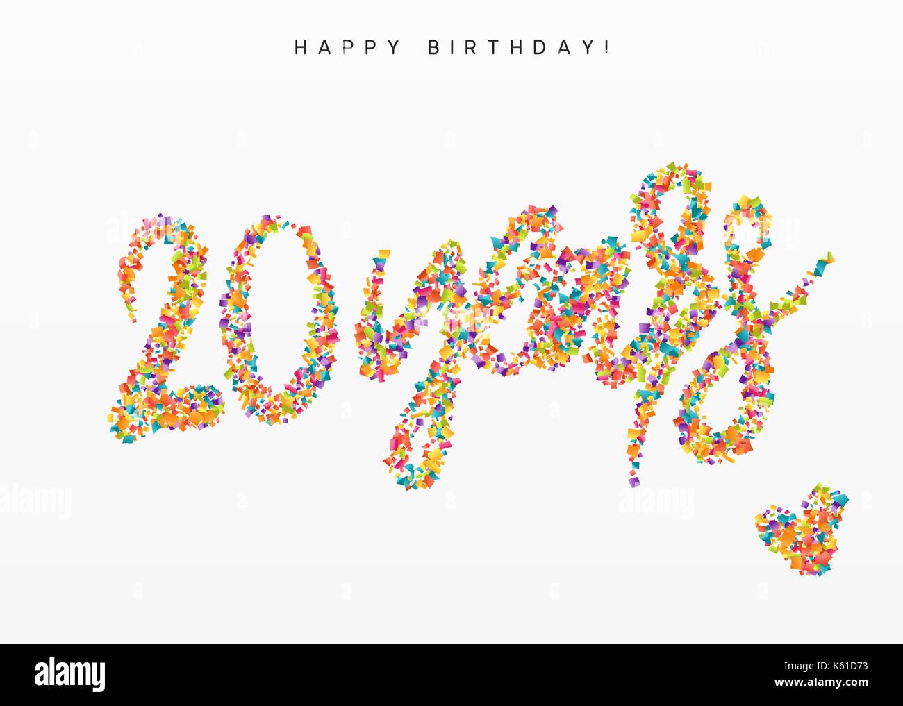 Twenty years, lettering sign from confetti Stock Vector Image & Art - Alamy