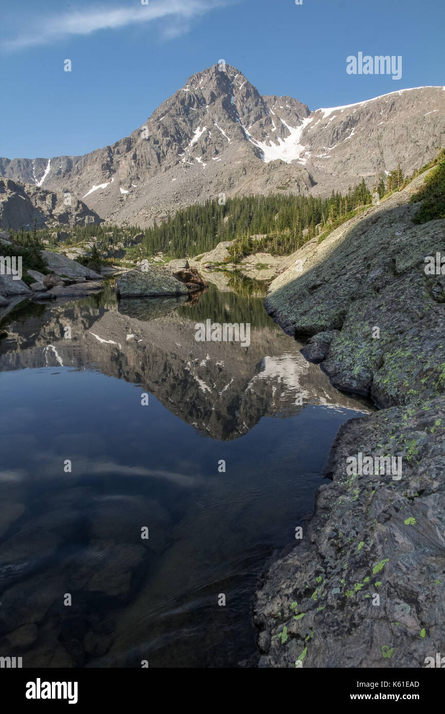 Mount of the Holy Cross reflecting in a small pond in the Holy Cross ...