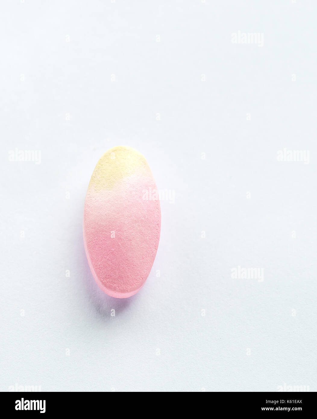 Expired calcium tablet pills with color change isolated on white ...