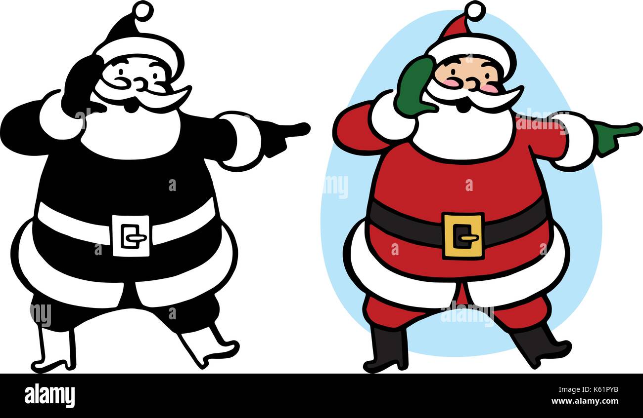 Cartoon santa claus face Cut Out Stock Images & Pictures - Alamy