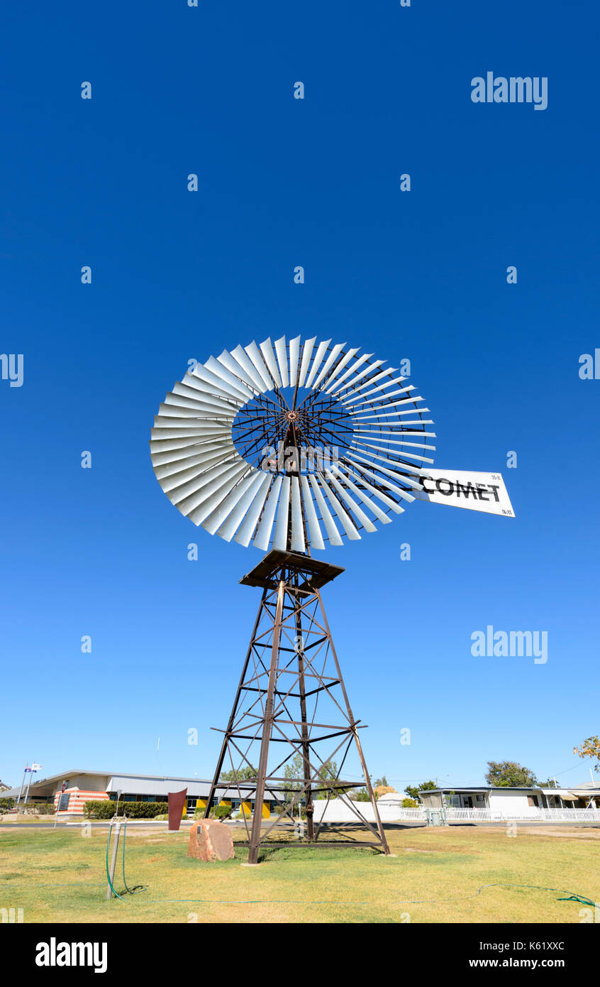 Comet Windmill, Hughenden, Queensland, QLD, Australia Stock Photo - Alamy
