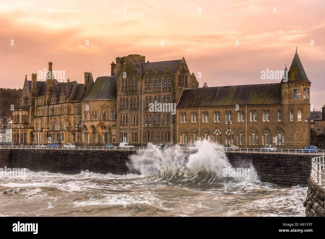 University college of wales old college building hi-res stock ...