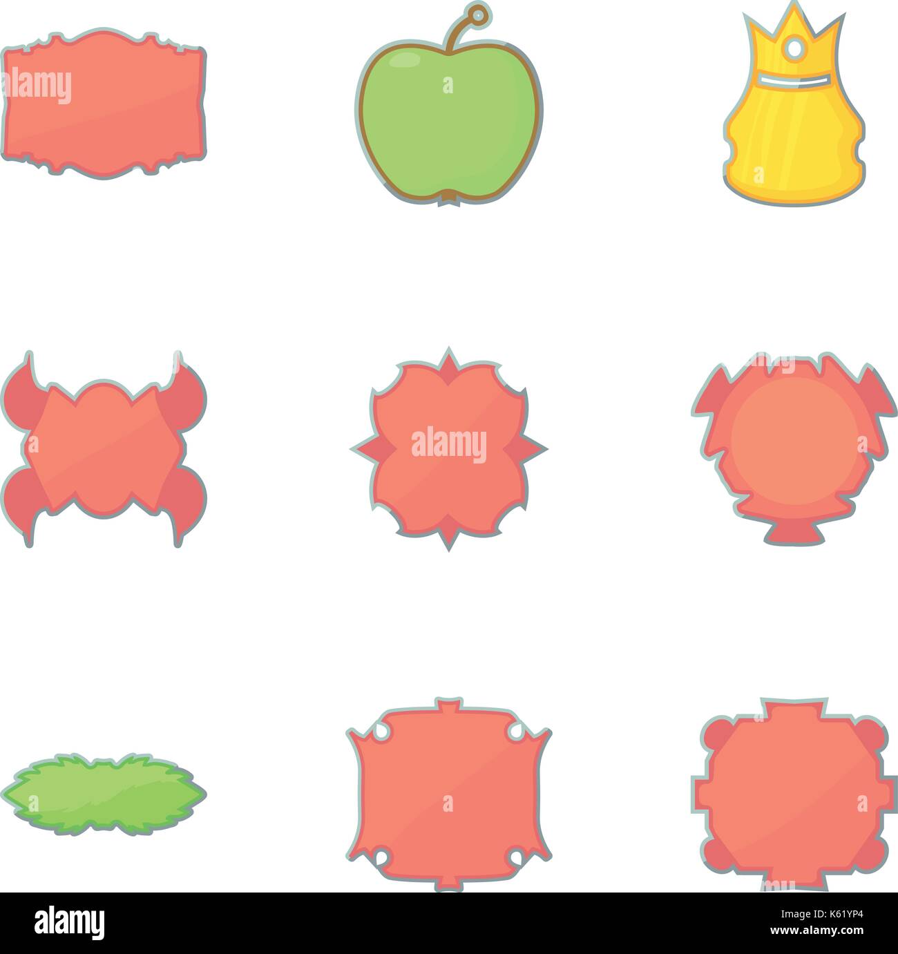 Different vintage sticker for store icons set Stock Vector Image & Art ...