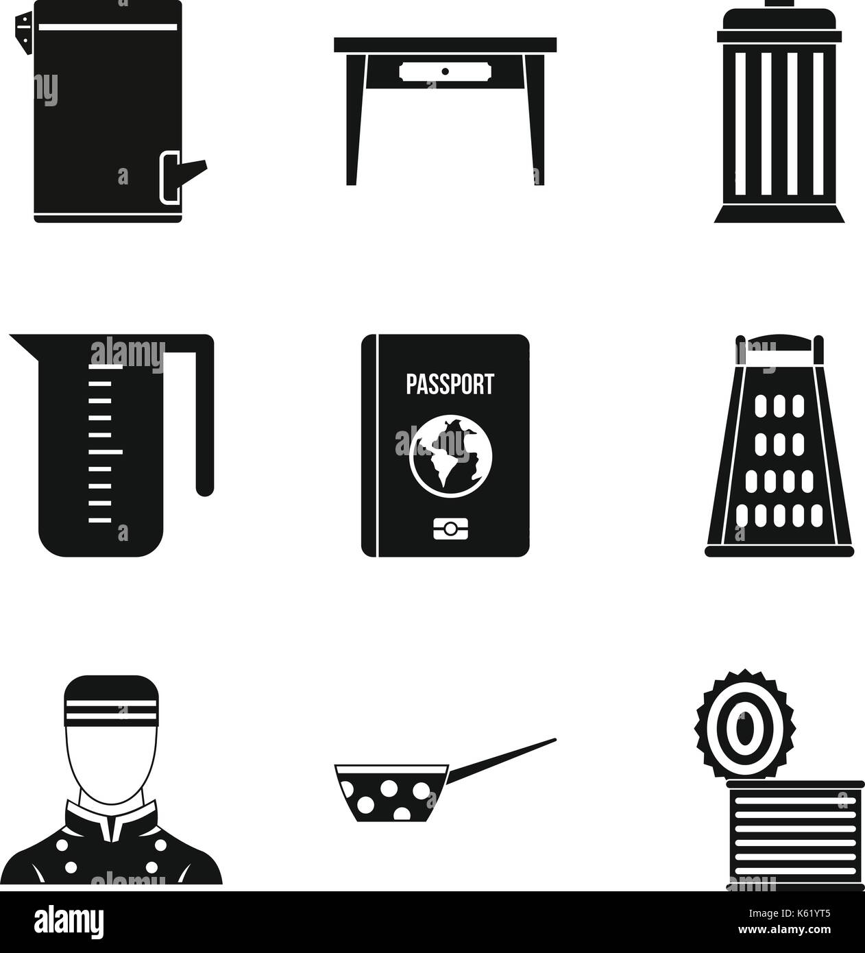 Kitchen cleaning icon set, simple style Stock Vector Image & Art - Alamy