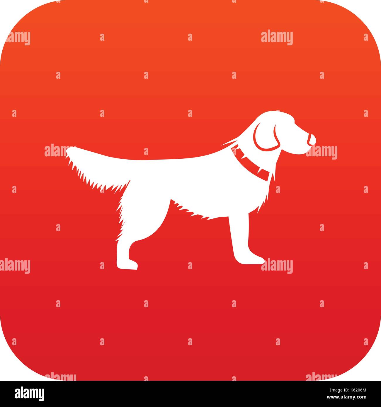 Dog icon digital red Stock Vector Image & Art - Alamy