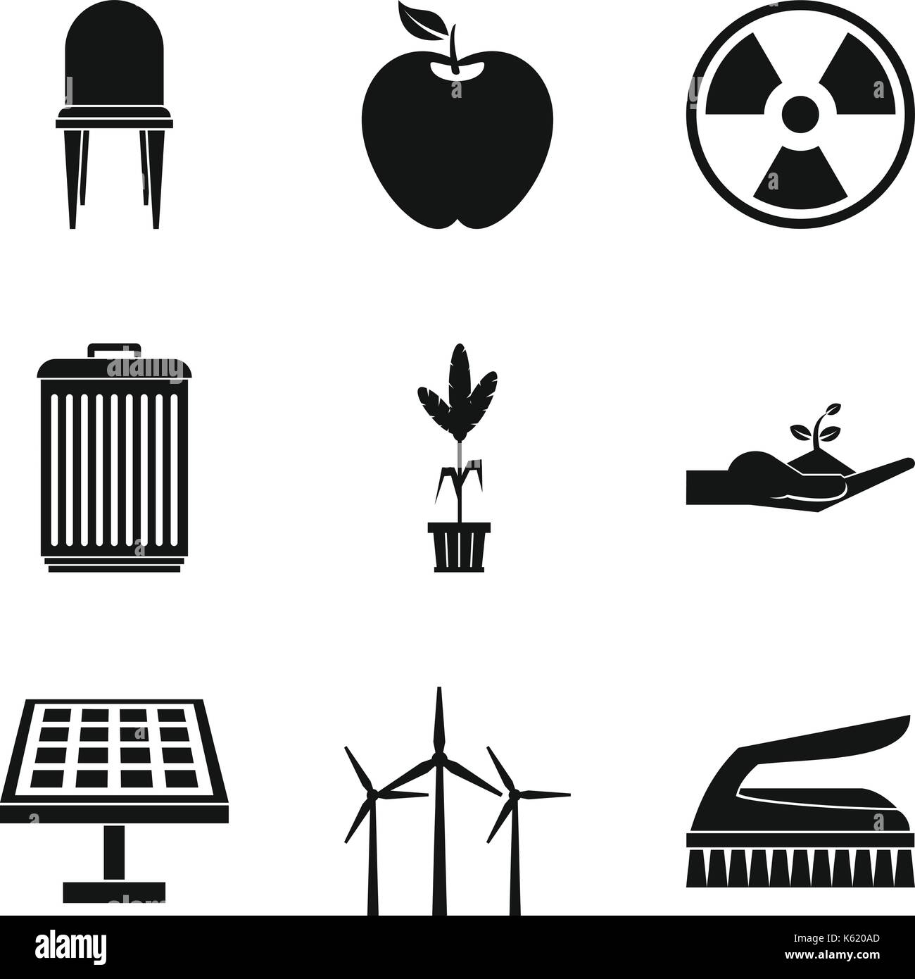 Alternative energy icon set, simple style Stock Vector Image & Art - Alamy