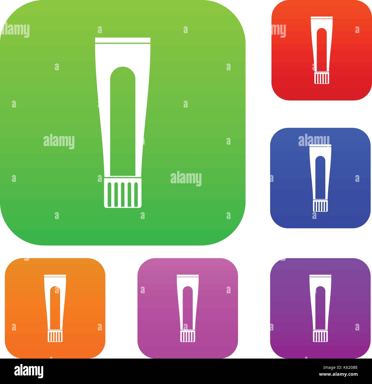 Toothpaste tube set color collection Stock Vector Image & Art - Alamy
