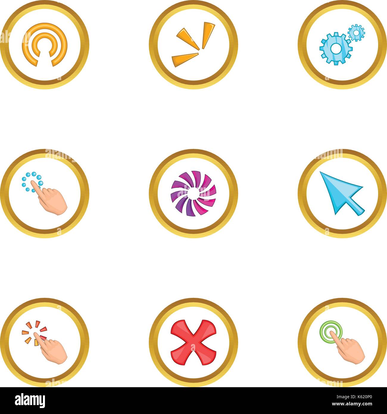 Loading cursor icons set, cartoon style Stock Vector Image & Art - Alamy