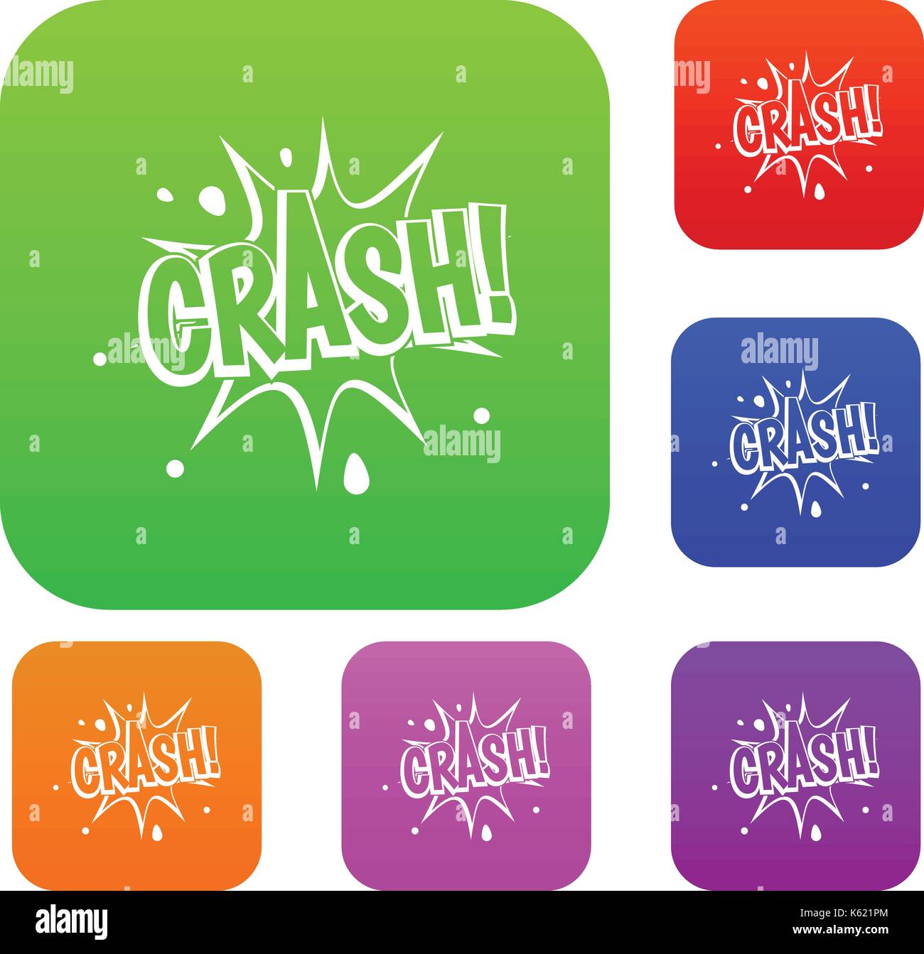 Crash explosion set color collection Stock Vector Image & Art - Alamy