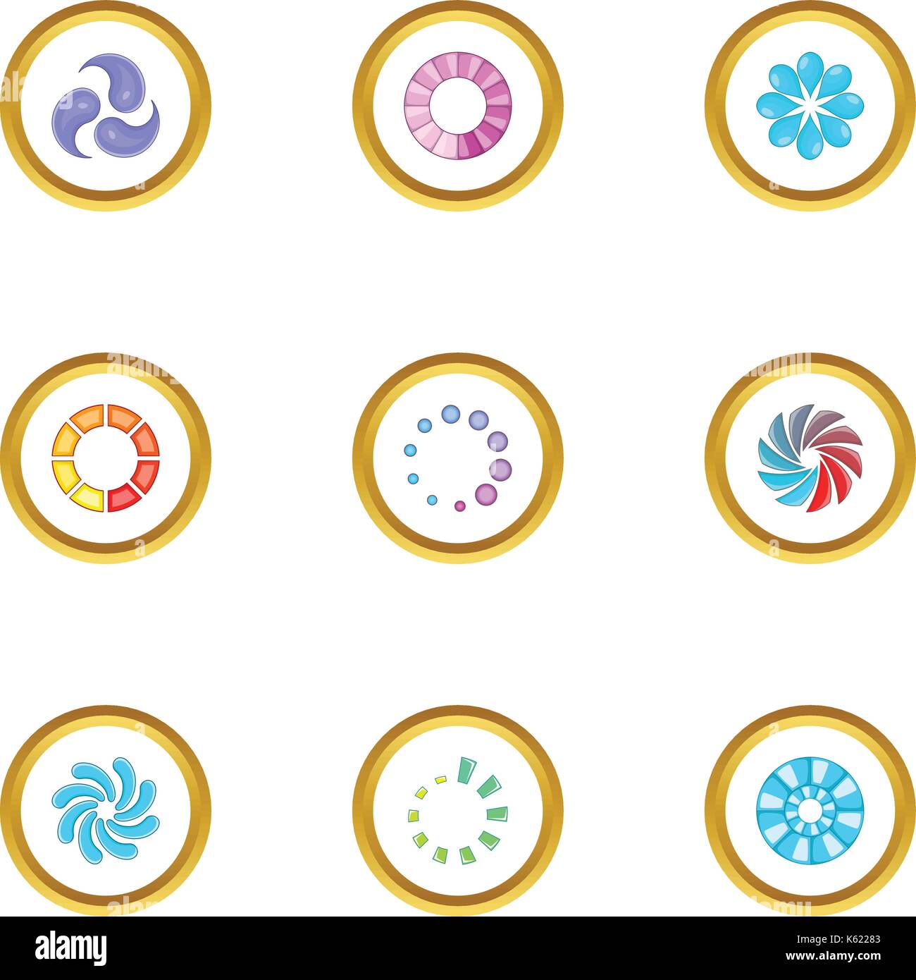 Web loading icons set, cartoon style Stock Vector Image & Art - Alamy