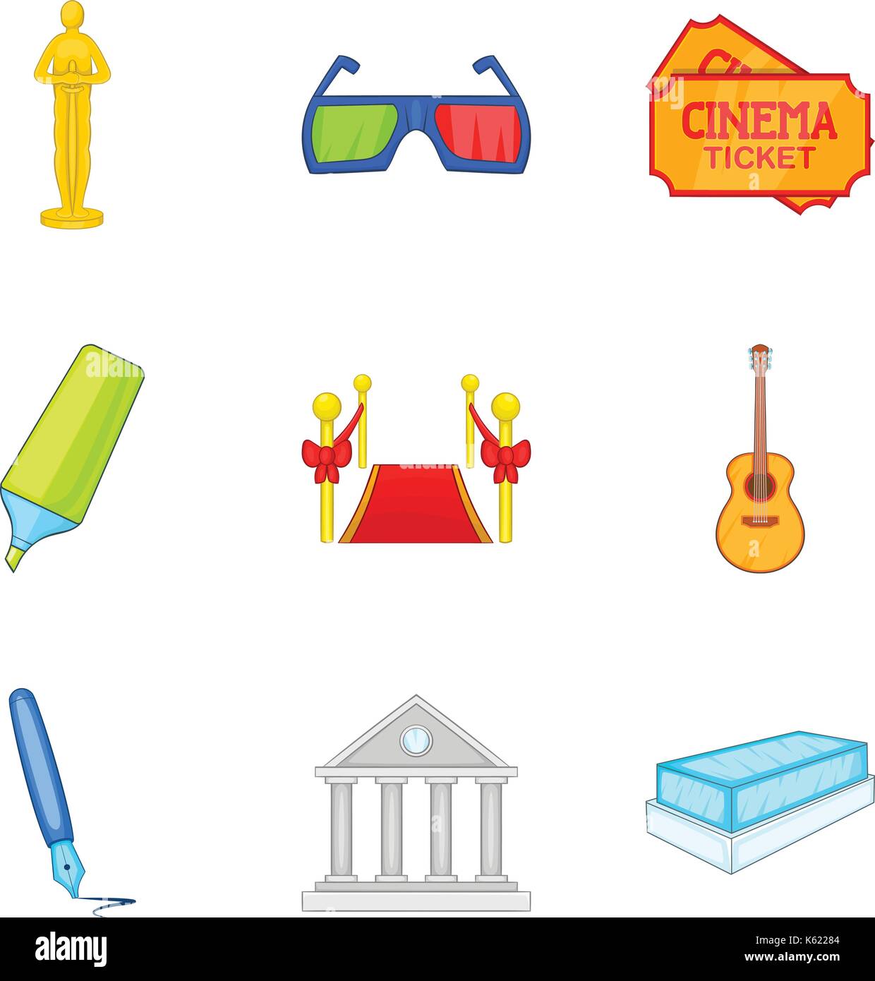 Film creator icons set, cartoon style Stock Vector Image & Art - Alamy