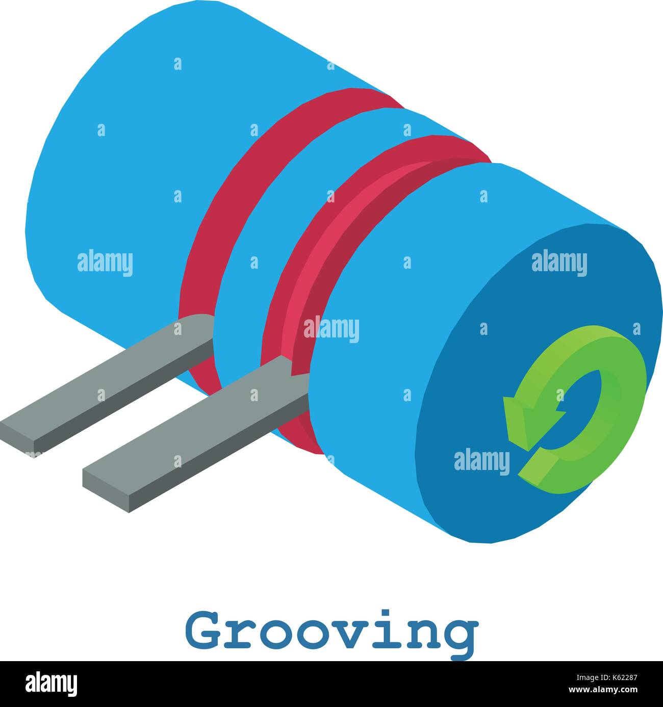 Grooving metalwork icon, isometric 3d style Stock Vector Image & Art ...