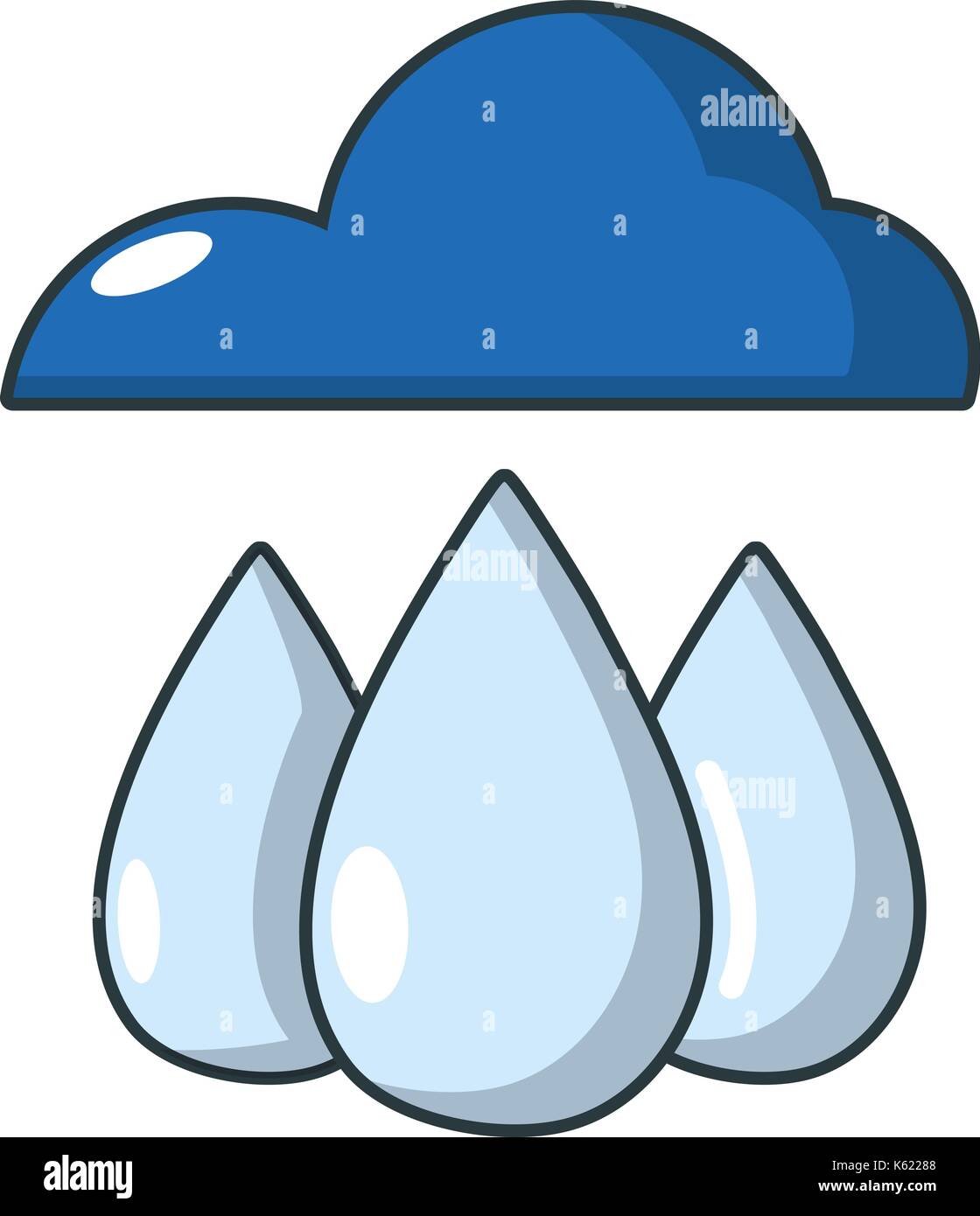 Rain icon, cartoon style Stock Vector Image & Art - Alamy