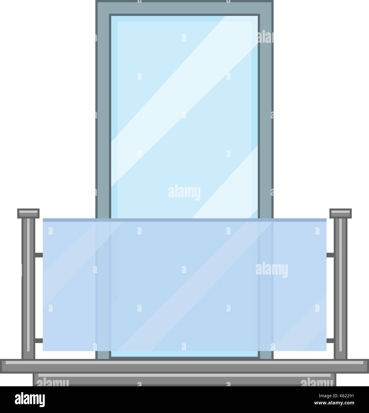 Glass Balcony Icon Cartoon Style Stock Vector Image And Art Alamy