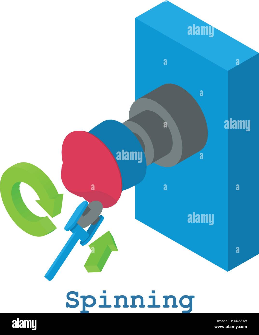 Machine spinning thread Stock Vector Images - Alamy