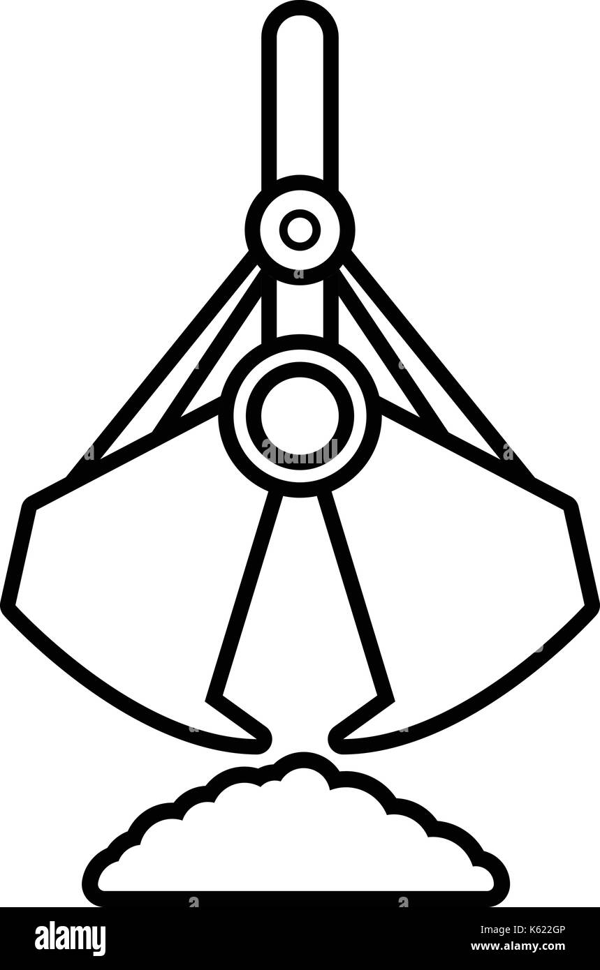 Excavator bucket icon , outline style Stock Vector Image & Art - Alamy