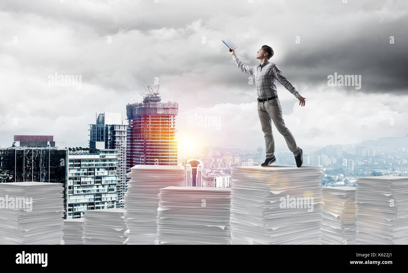 Study hard to become successful businessman Stock Photo - Alamy