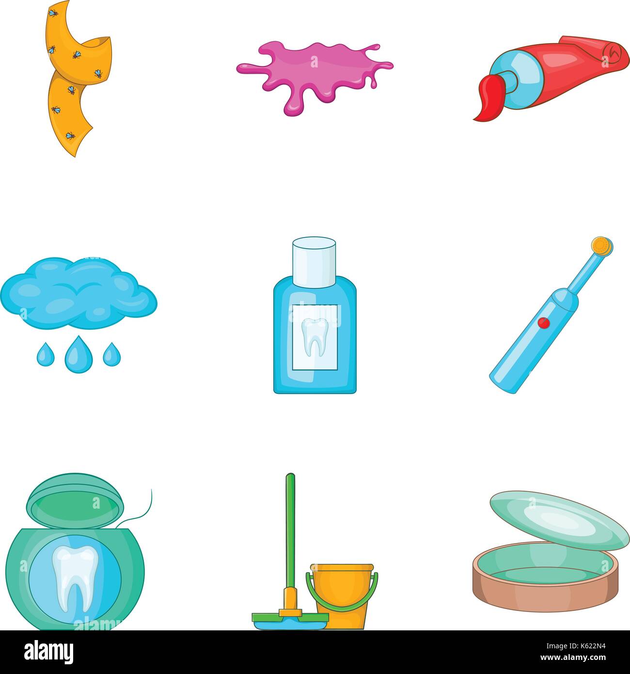 House personal hygiene icon set, cartoon style Stock Vector Image & Art ...