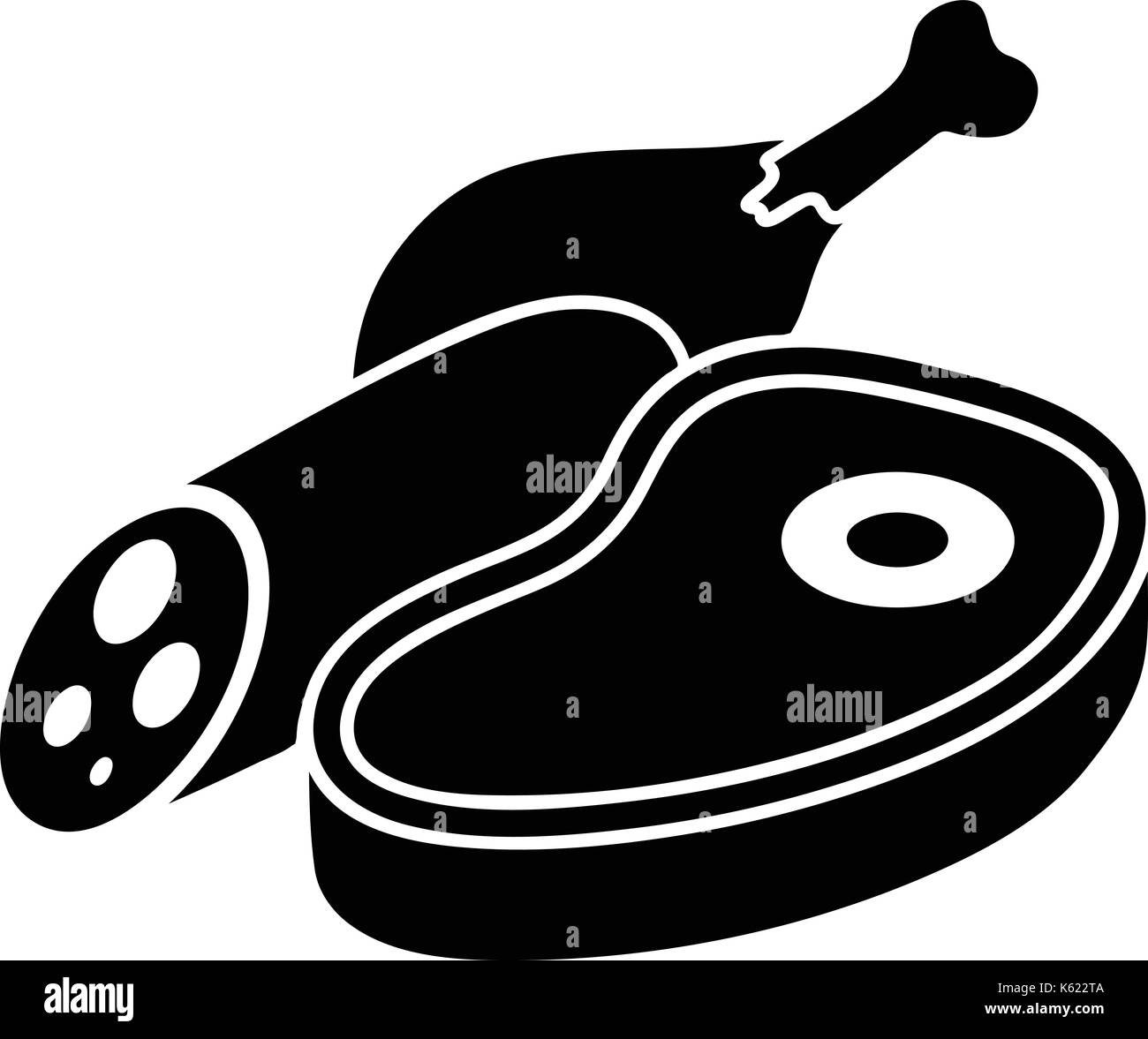 Meat food icon, simple style Stock Vector Image & Art - Alamy
