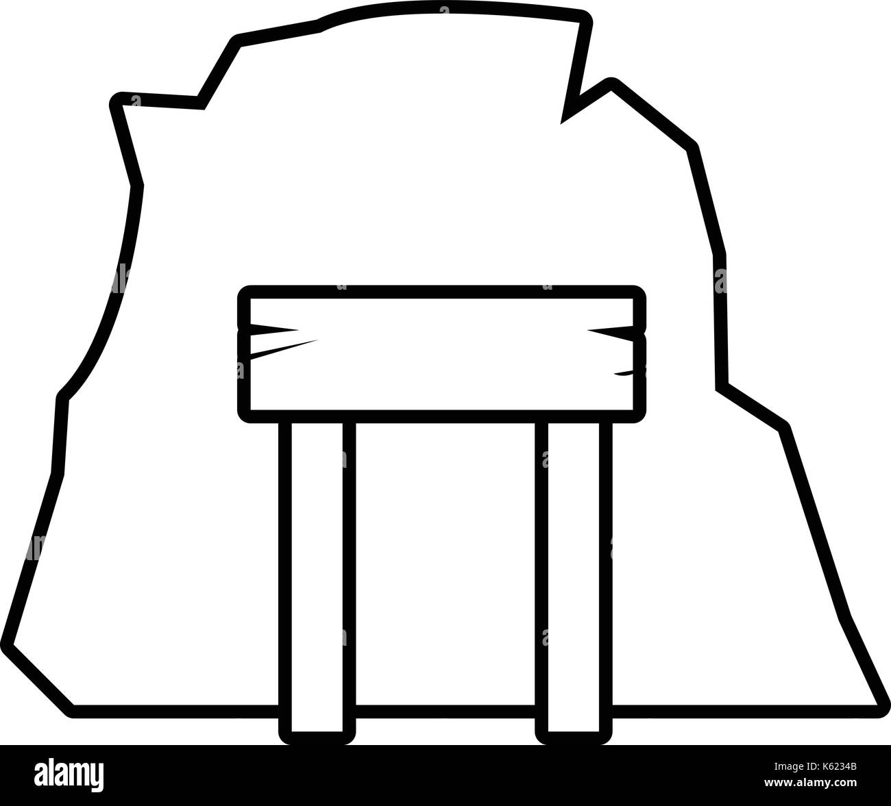 Mine enter icon , outline style Stock Vector Image & Art - Alamy