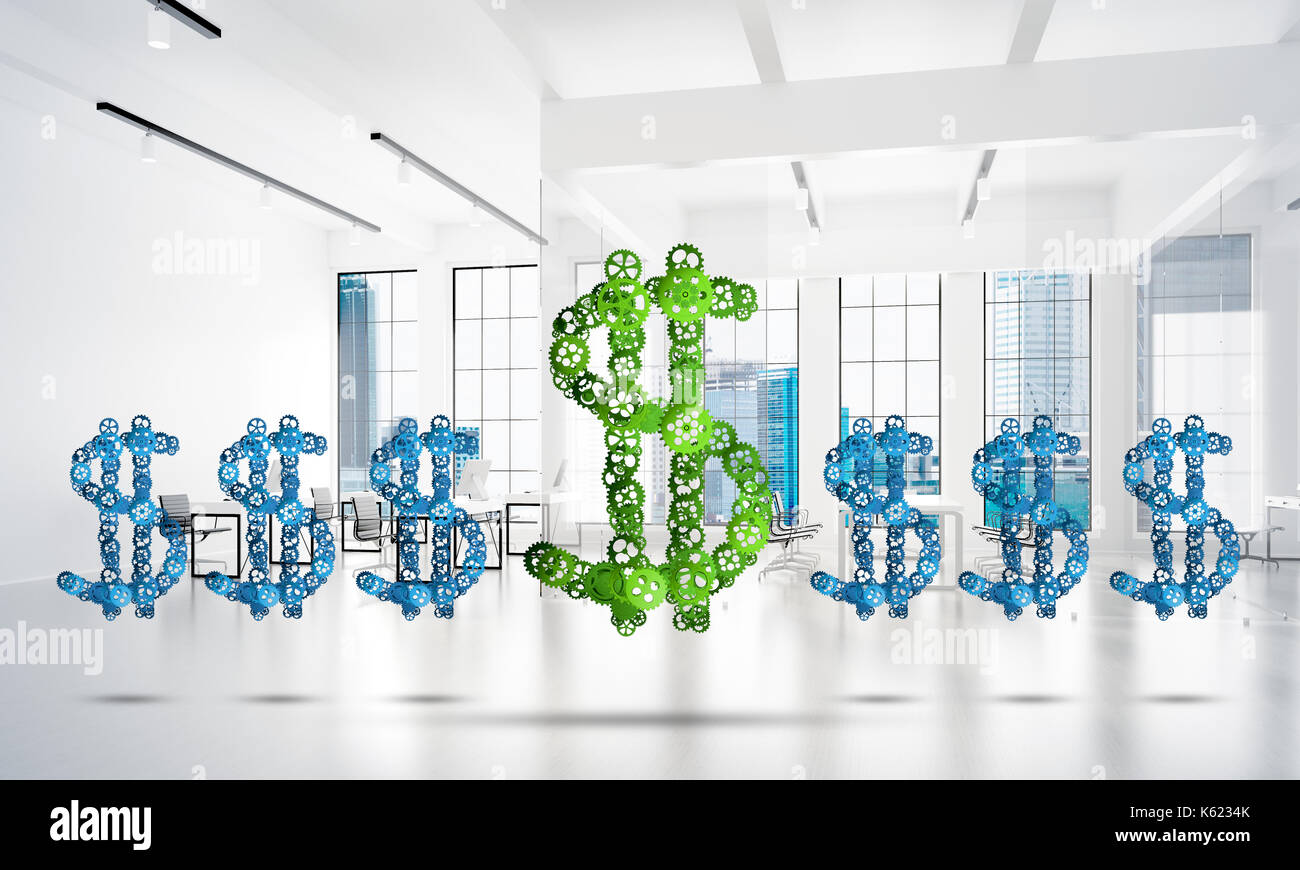 Connections and networking concepts as means of money earning on white ...