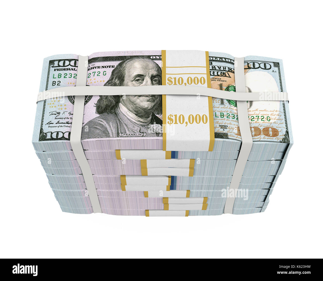 Stacks of 100 dollar bills hi-res stock photography and images - Alamy