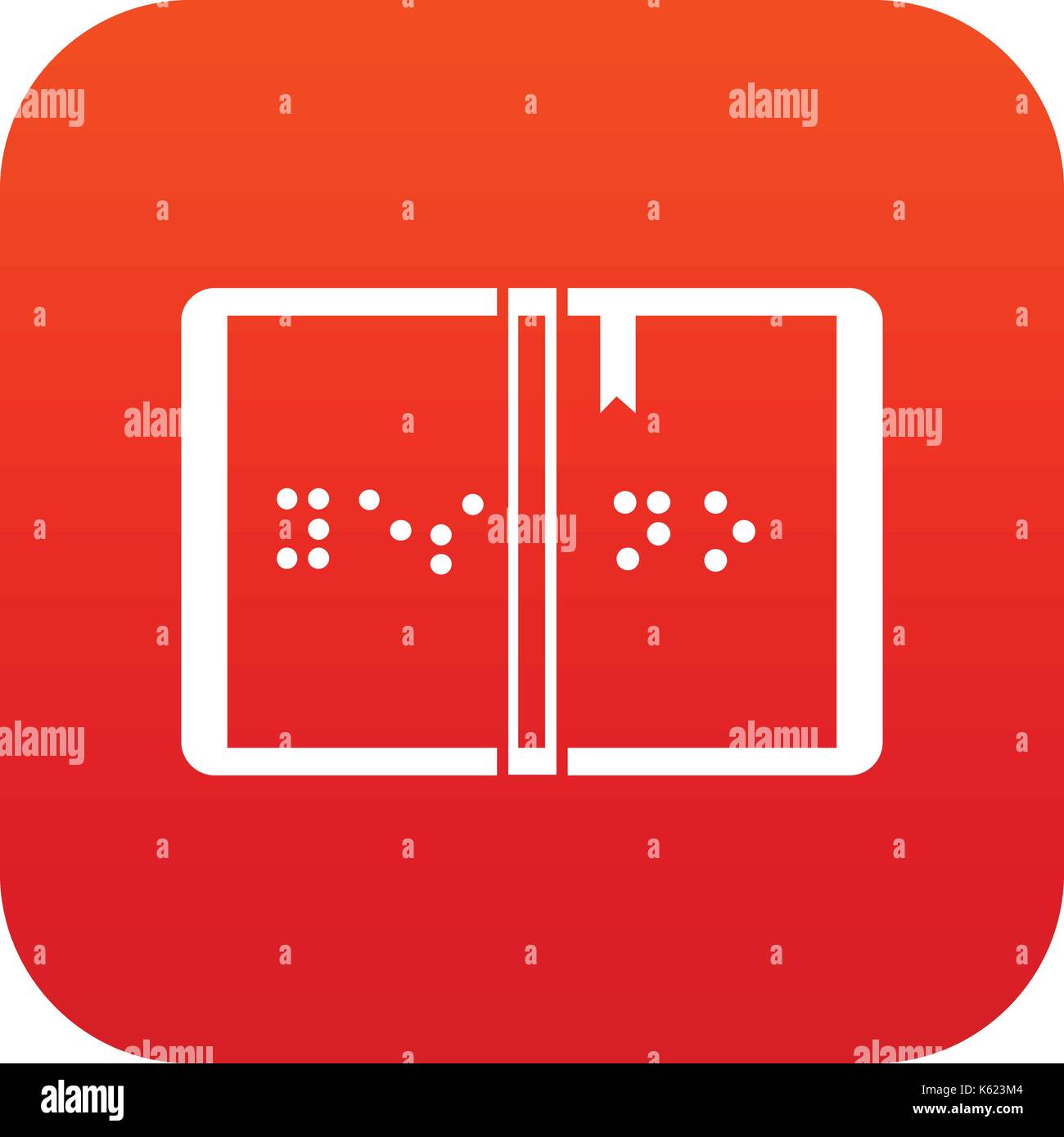 Braille icon digital red Stock Vector Image & Art - Alamy