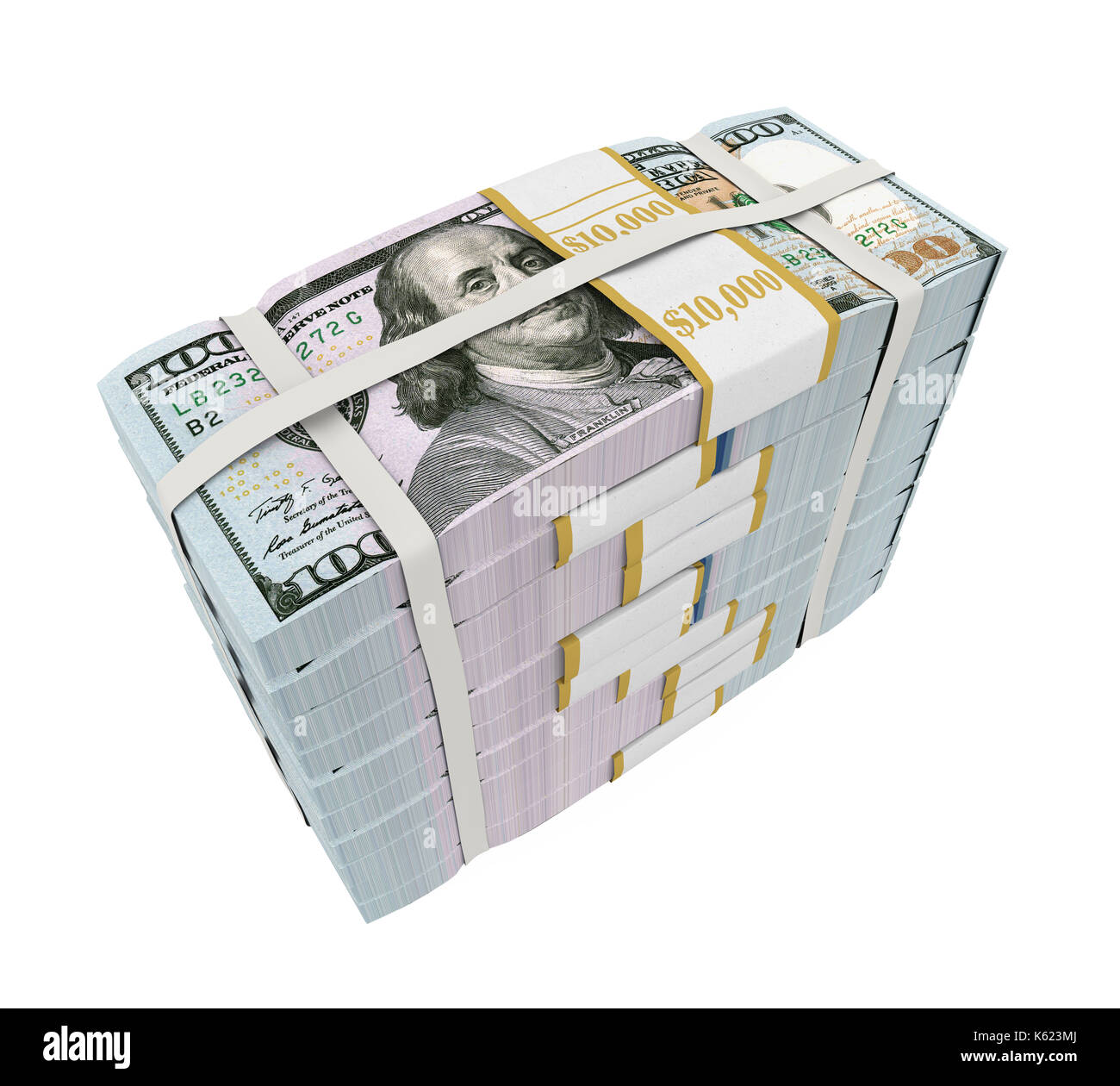 Stacks of 100 dollar bills hi-res stock photography and images - Alamy