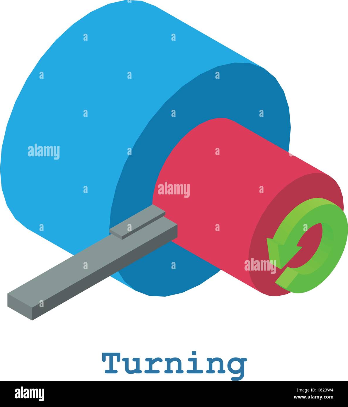 Turning metalwork icon, isometric 3d style Stock Vector Image & Art - Alamy