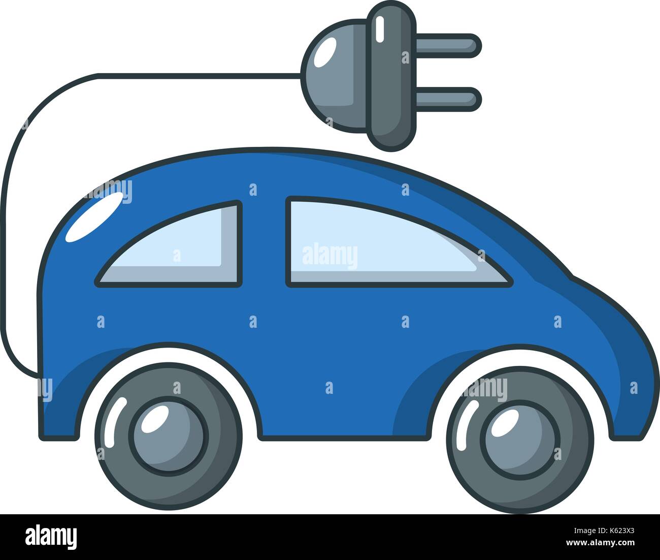 Electric car icon, cartoon style Stock Vector Image & Art - Alamy