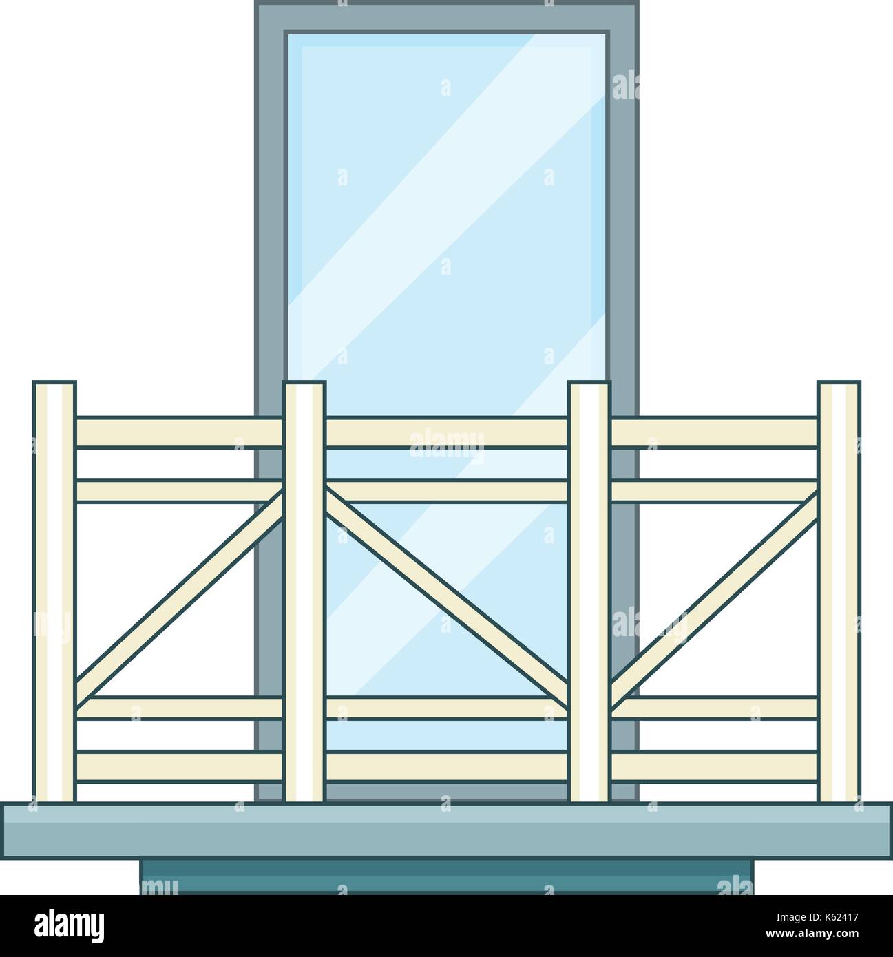 Modern Balcony Icon Cartoon Style Stock Vector Image And Art Alamy