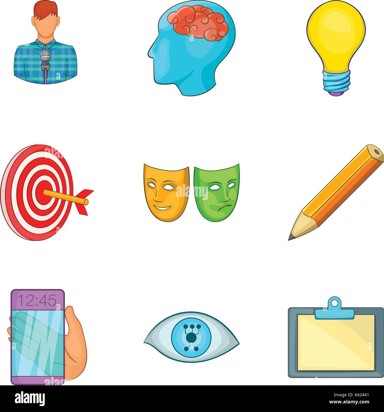 Trouper icons set, cartoon style Stock Vector Image & Art - Alamy