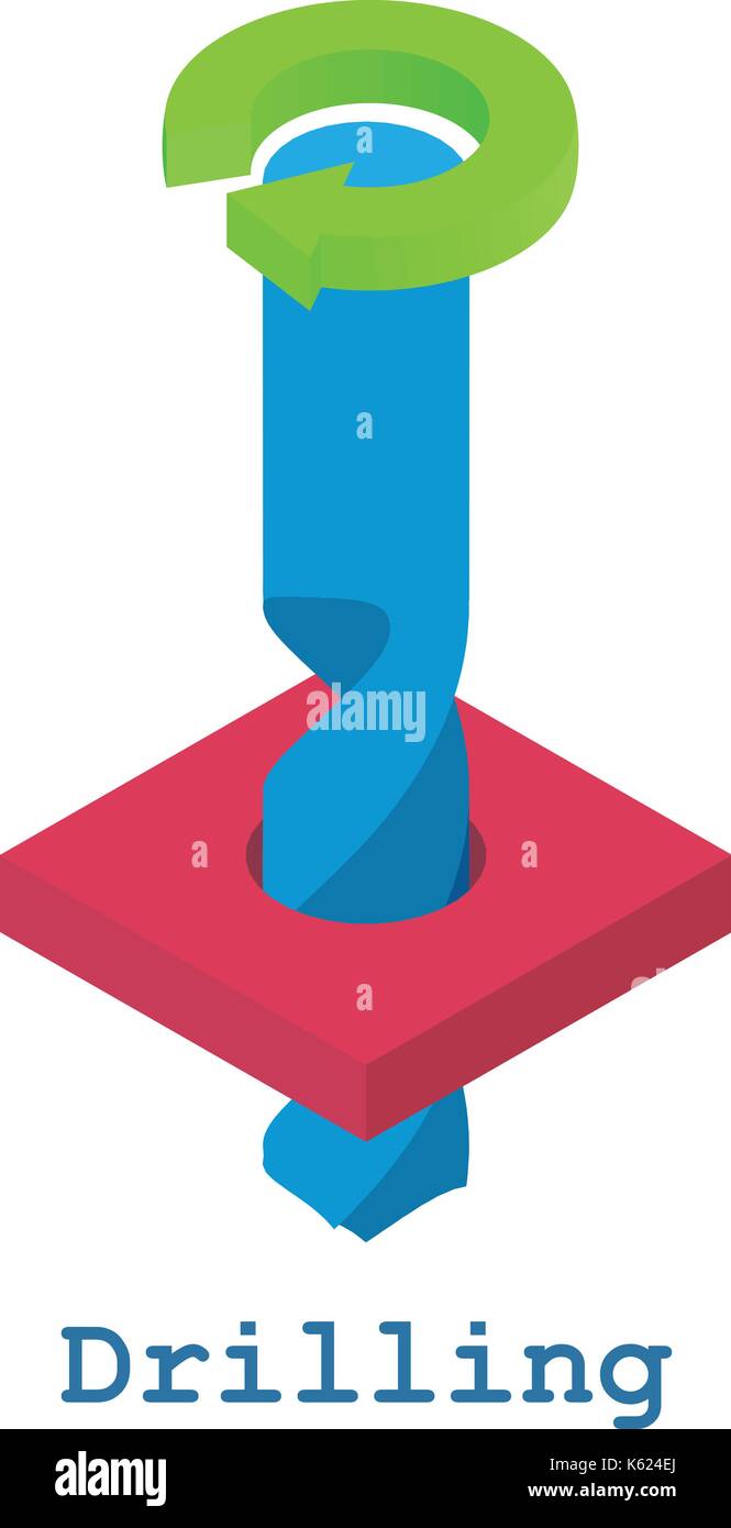 Drilling metalwork icon, isometric 3d style Stock Vector Image & Art ...