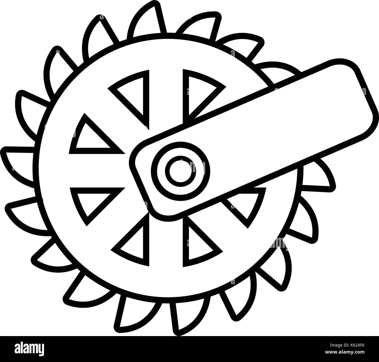 Mining cutting wheel icon , outline style Stock Vector Image & Art - Alamy