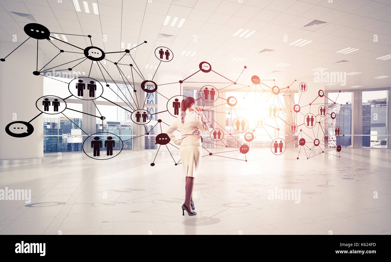 Networking and social communication concept as effective point f Stock ...