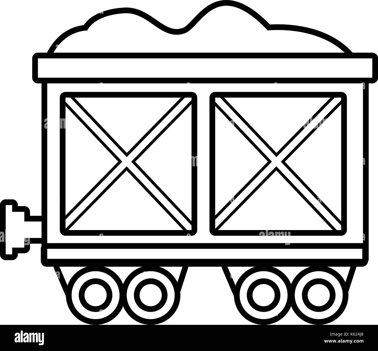 Railway wagon icon , outline style Stock Vector Image & Art - Alamy